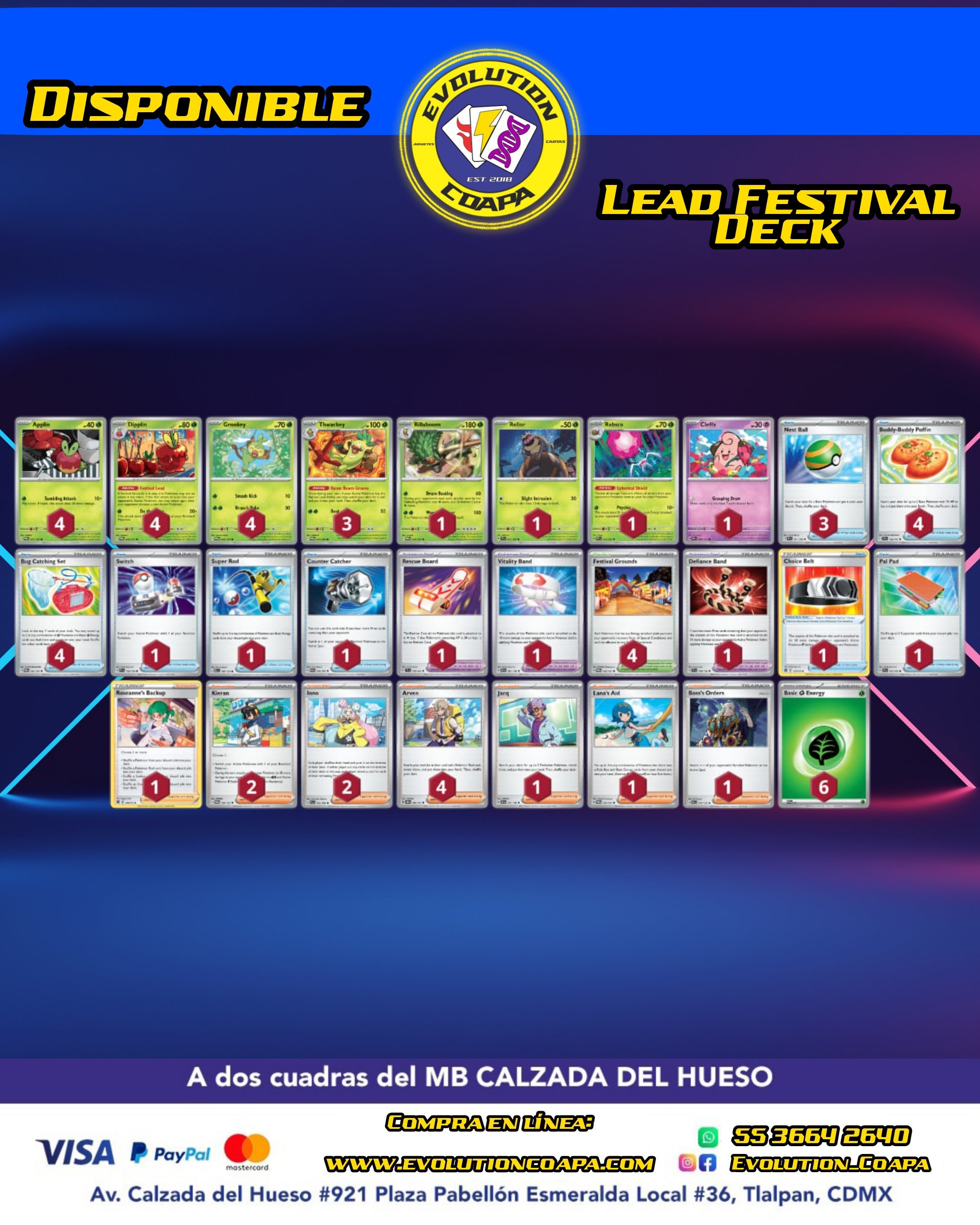 Deck Lead Festival ( Applin) – Centro Poke Coapa