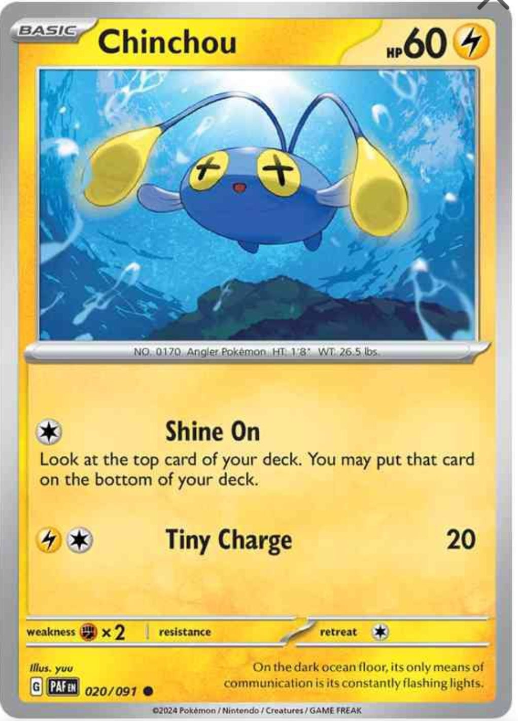 Chinchou 020/091 – Centro Poke Coapa